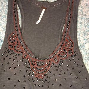 Free People | Tops | Designed By Free People Beaded Tank Top | Poshmark
